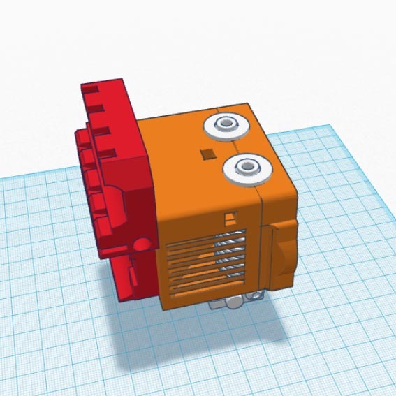P3Steel / I3 - E3d V6 Dual hot end mount with channelled cold end ...