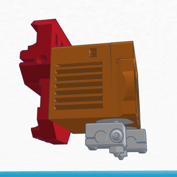 P3Steel / I3 - E3d V6 Dual hot end mount with channelled cold end ...