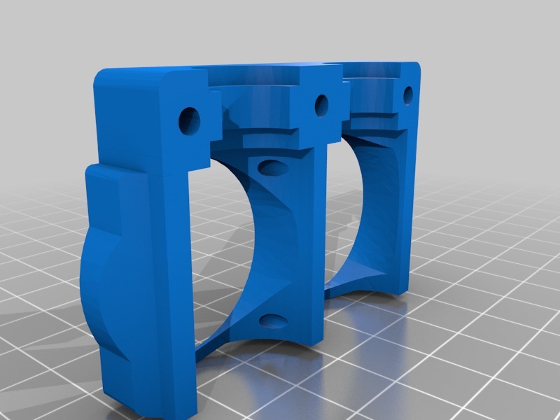 P3Steel / I3 - E3d V6 Dual hot end mount with channelled cold end ...