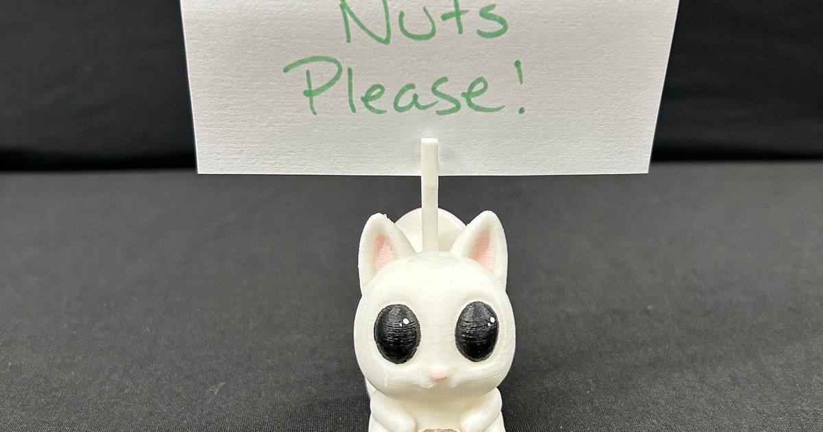 Squirrel Note Holder by Built_Over_Bot | Download free STL model ...