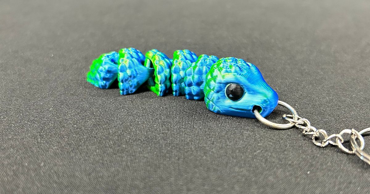 Mini Snake Keychain by Built_Over_Bot | Printables Store