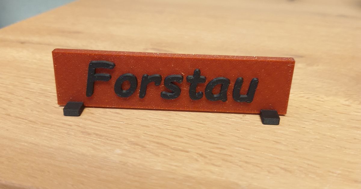 Plate with inscription by Niklas | Download free STL model | Printables.com