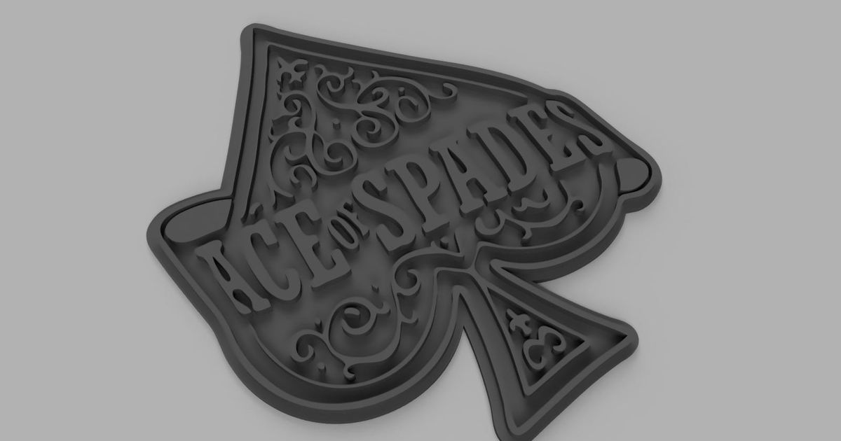 Ace of Spades beer coaster by Maciey | Download free STL model ...