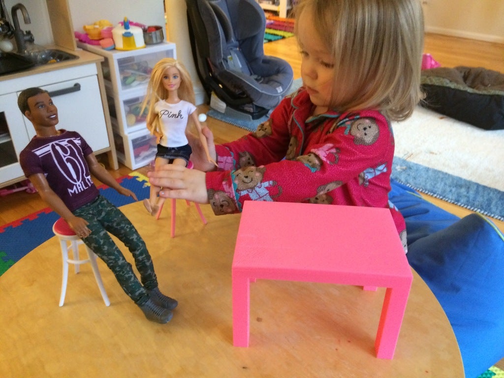 Simple Barbie Table by SometimesCake | Download free STL model ...