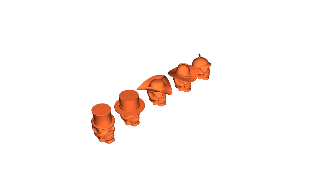 Skeleton hats, pack 1 by Kaleb08 | Download free STL model | Printables.com
