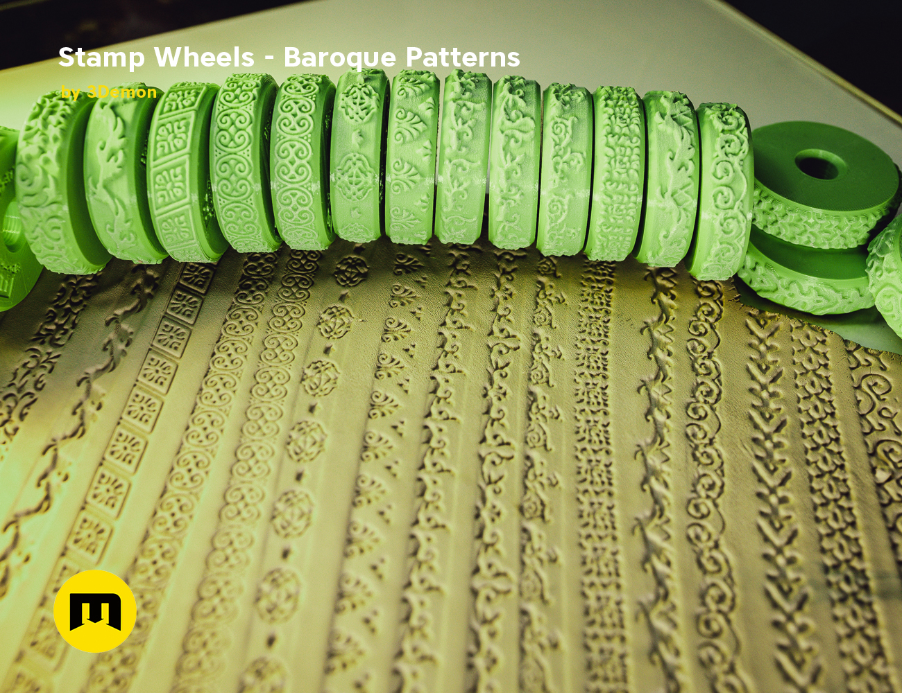Stamp Wheels for Clay - Baroque Patterns by 3Demon's Texture Rollers ...