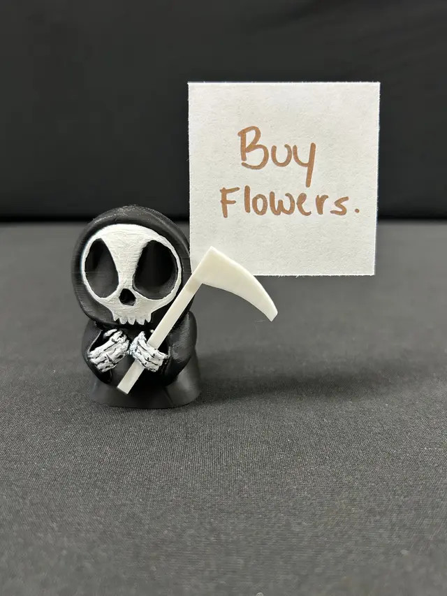 Grim Reaper Note Holder 3 by Built_Over_Bot | Download free STL model ...