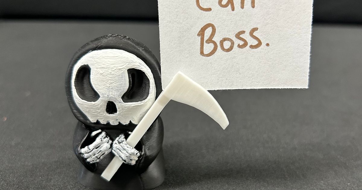 Grim Reaper Note Holder 4 by Built_Over_Bot | Printables Store