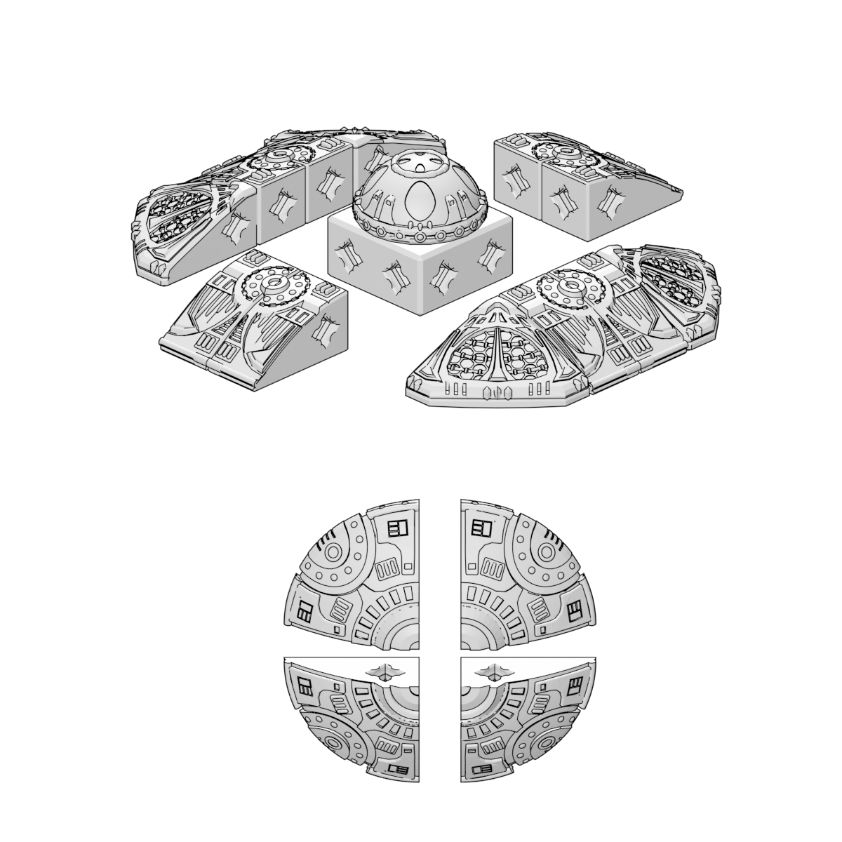 PrintABlok Flying Saucer with Anthromedian Pilot by 3D Printing ...