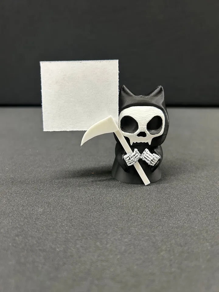 Cat Grim Reaper Note Holder by Built_Over_Bot | Download free STL model ...
