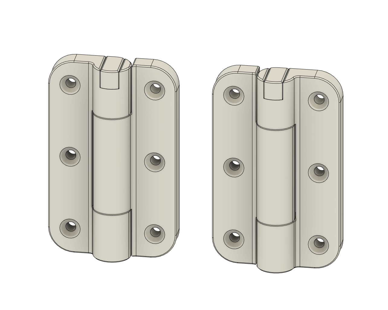 Durable 3-Piece Hinge | Left & Right versions by TomTLC | Download free ...