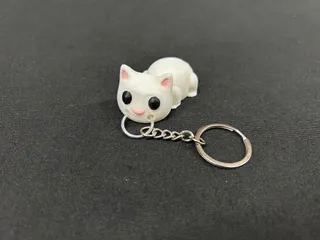 Cute cat keychain by Eri13 | Download free STL model | Printables.com