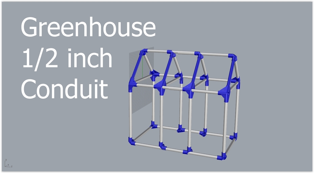 Green House 1/2 inch conduit 3D print corners par Gordyt47 ...