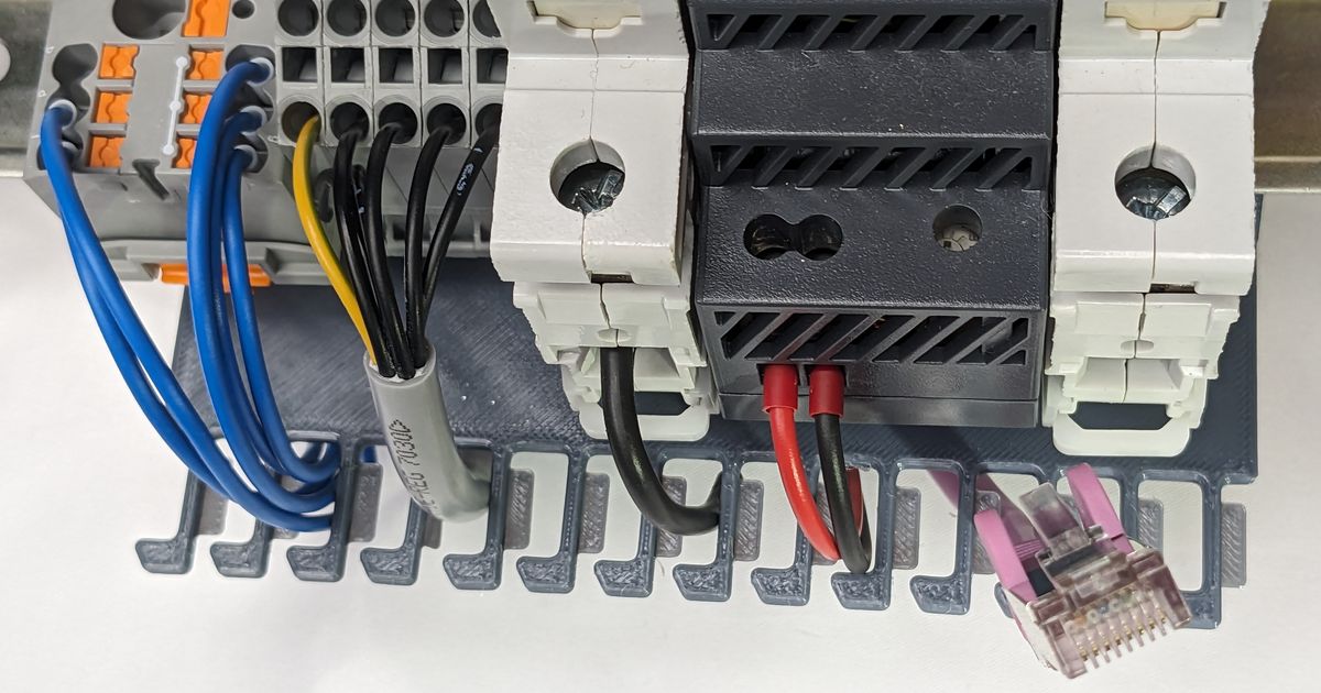 DIN Rail Cable Comb by rahix | Download free STL model | Printables.com