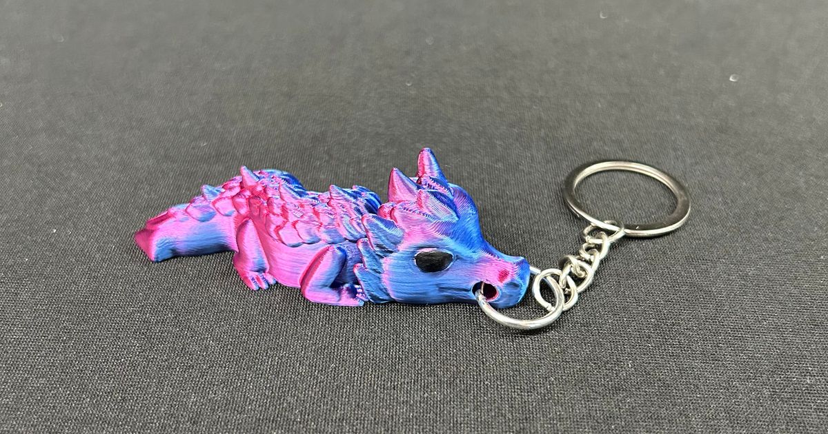 Mini Dragon Keychain by Built_Over_Bot | Printables Store