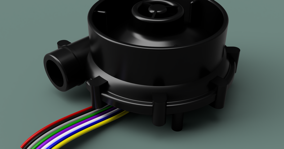 10WS7040 CPAP Blower Fan Model and Board Holder by Node Creative Studio ...