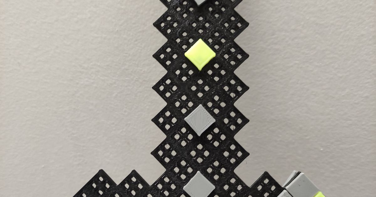 Minecraft pixel sword by mochr | Download free STL model | Printables.com