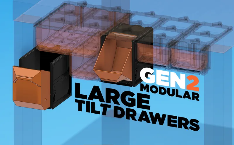 GEN2 Slim Mini Lack Drawers por Jerrari | Descargar modelo STL gratuito ...