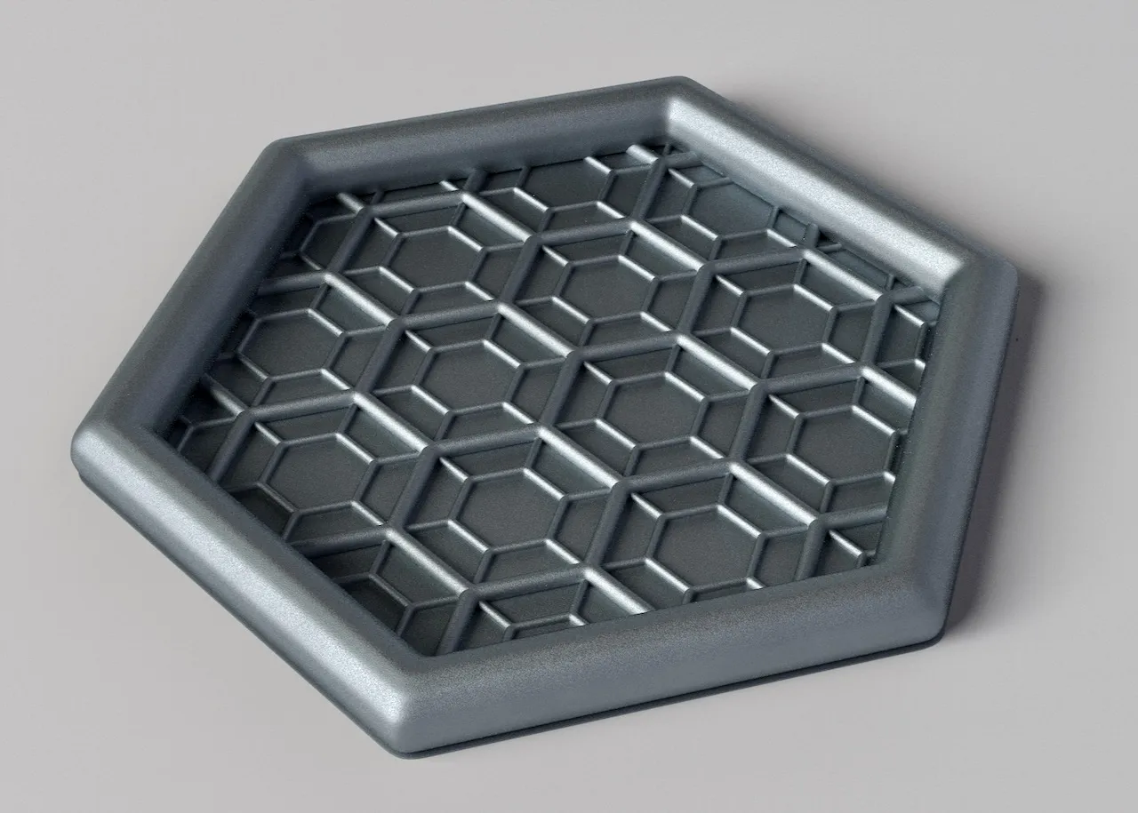 Hexagonal Recursion Coaster by SteedMaker | Download free STL model | Printables.com