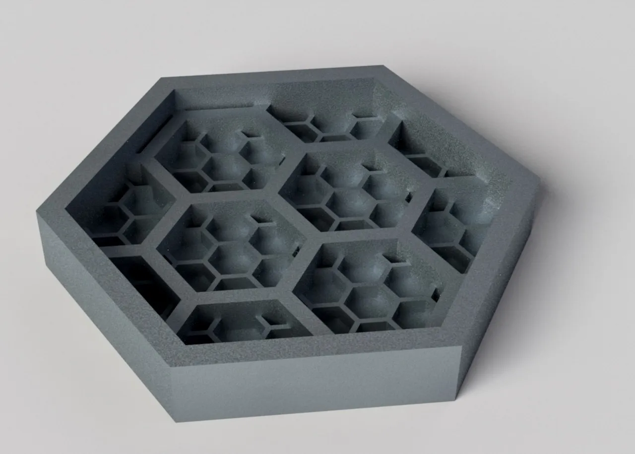 Hexagonal Recursion Coaster by SteedMaker | Download free STL model | Printables.com