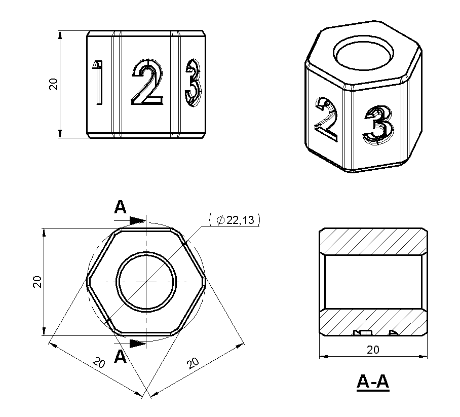 Calibration Hexagon by Lorrain Amasac | Download free STL model ...