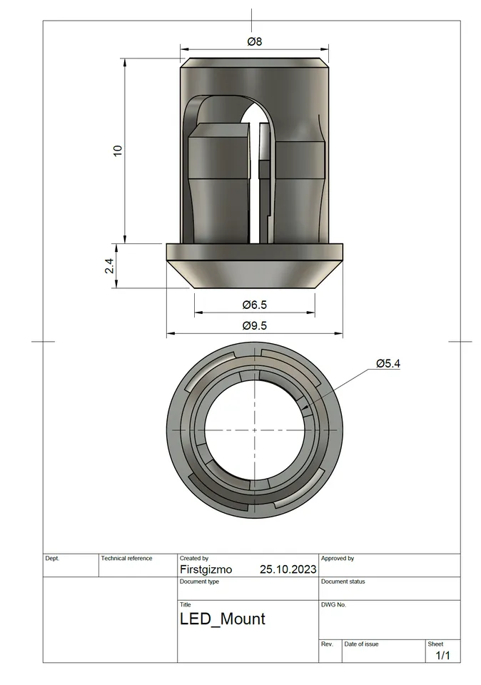 5mm LED Holder by firstgizmo | Download free STL model | Printables.com