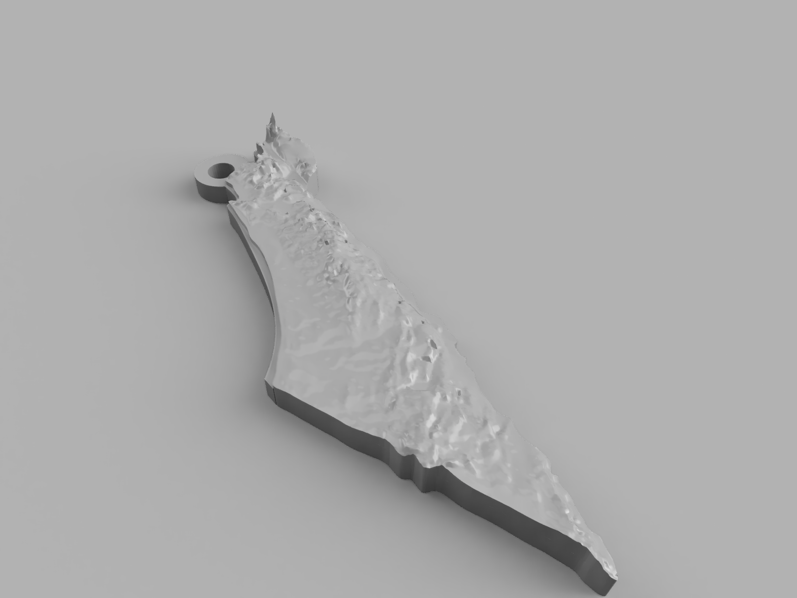 Israel 3D map keychain by hangbar3d | Download free STL model ...