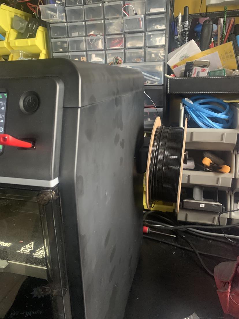 spool holder offset on the side for Flashforge Adv5MPro by Julien Mairy ...