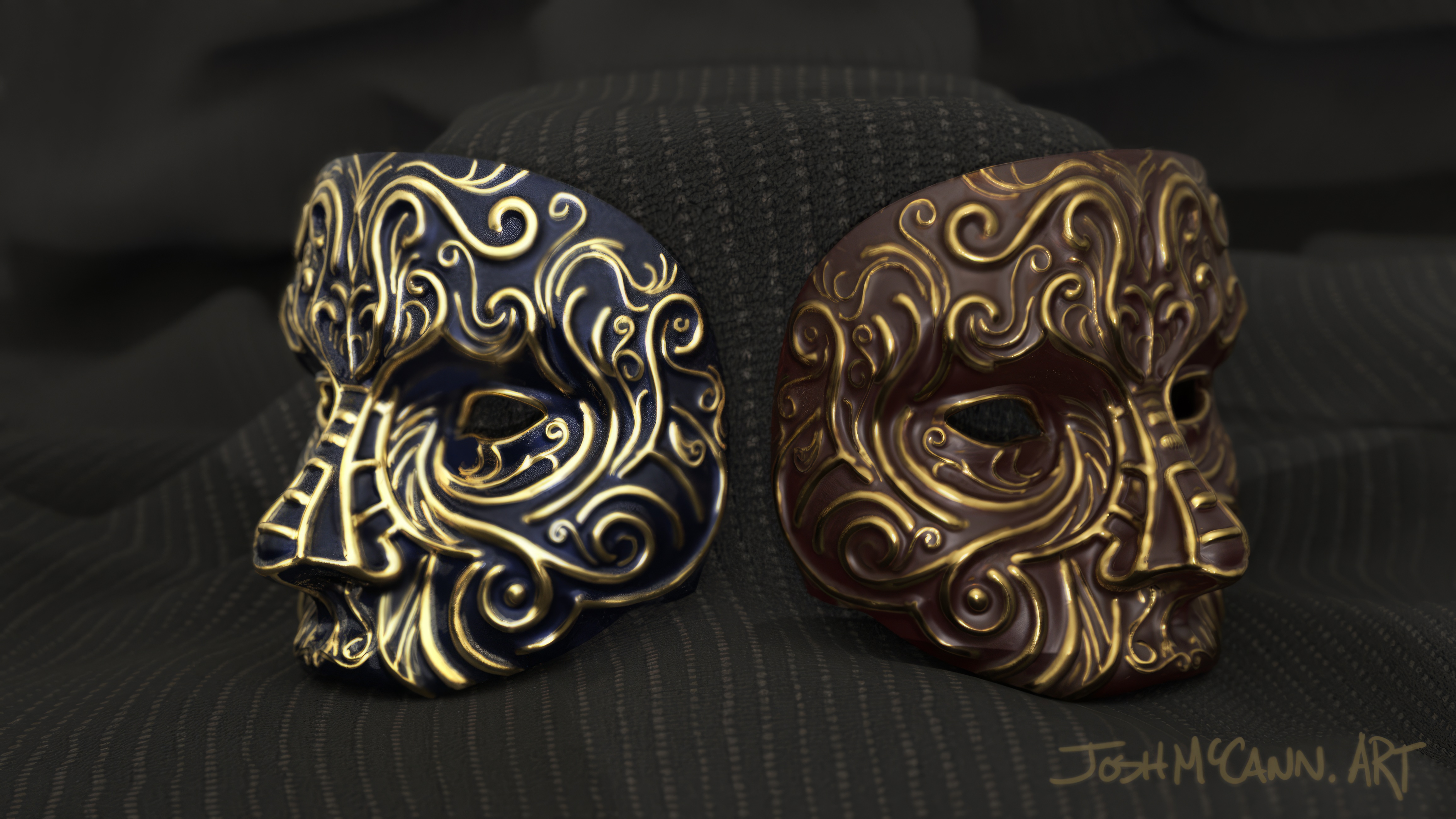 Decorative Filigree Scroll-Work Masquerade Ball Mask by ...