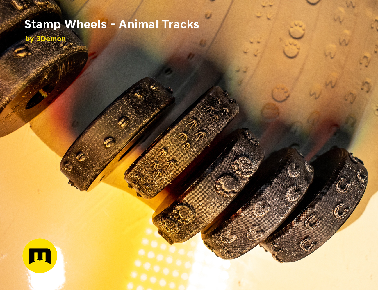 Stamp Wheels for Clay — Animal Tracks by 3Demon's Texture Rollers ...