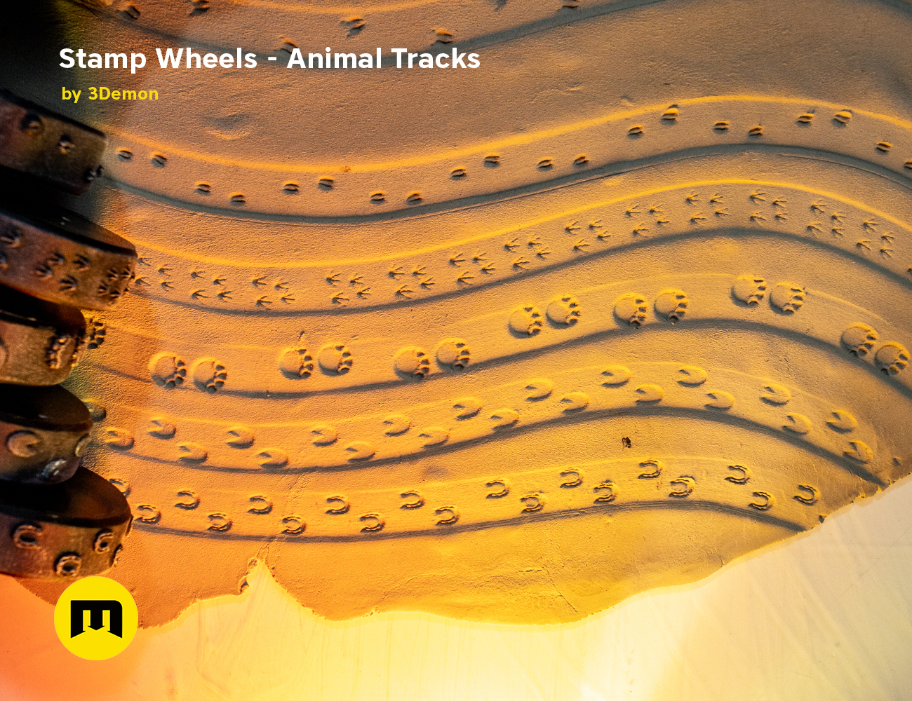 Stamp Wheels for Clay — Animal Tracks by 3Demon's Texture Rollers ...