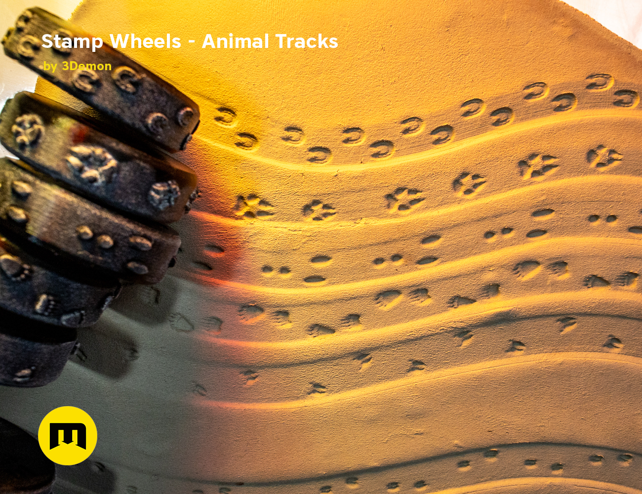 Stamp Wheels for Clay — Animal Tracks by 3Demon's Texture Rollers ...