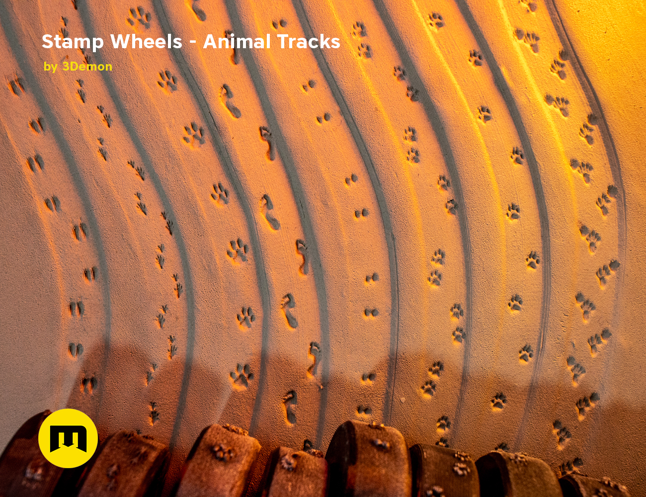 Stamp Wheels for Clay — Animal Tracks by 3Demon's Texture Rollers ...