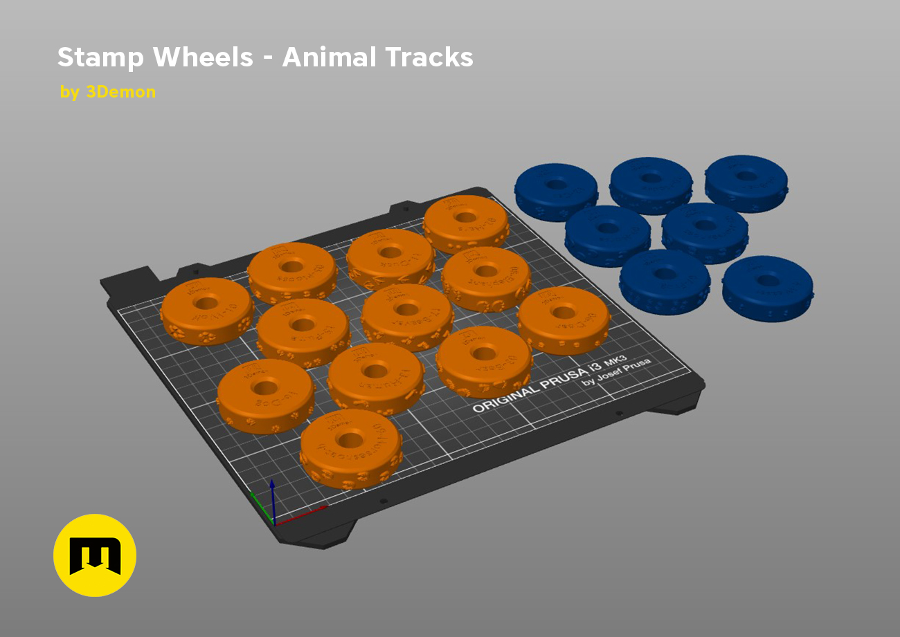 Stamp Wheels for Clay — Animal Tracks by 3Demon's Texture Rollers ...