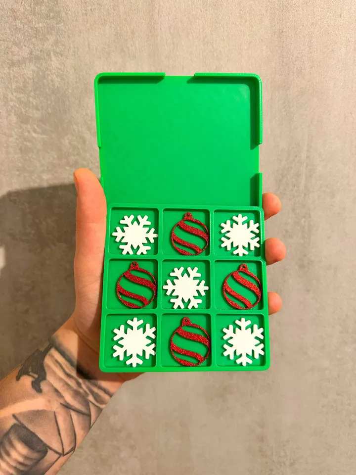 Tic Tac Toe Christmas Edition By Black Glovz Download Free Stl Model 