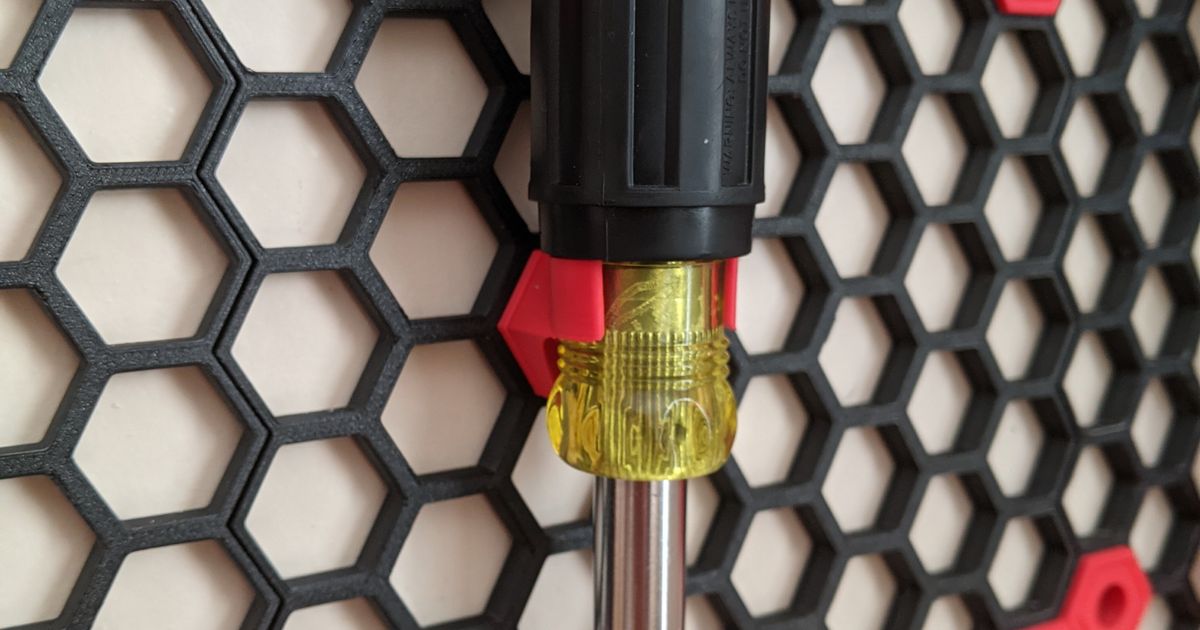 HSW Klein Tools 11-in-1 Screwdriver Holder [Honeycomb Storage Wall] by ...