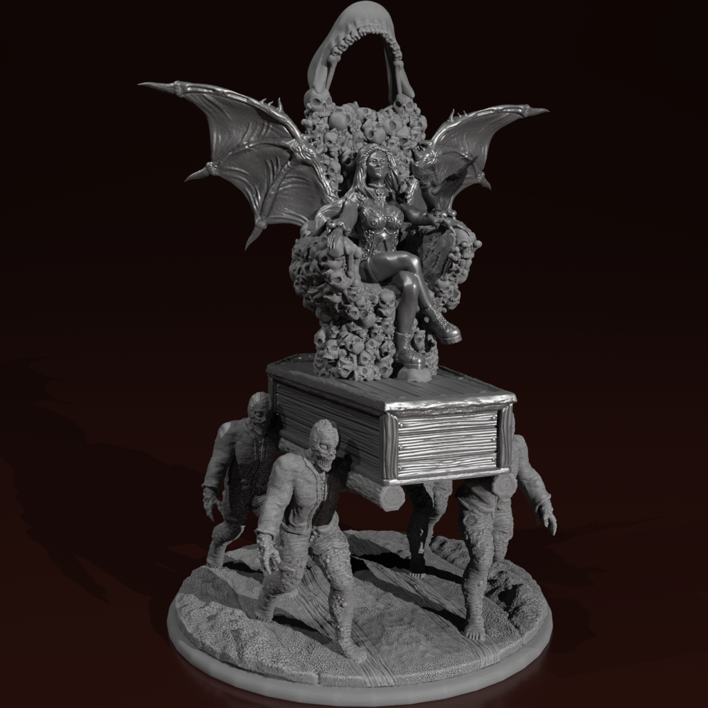 Vampire Skull Throne by Ben Whittle | Download free STL model ...