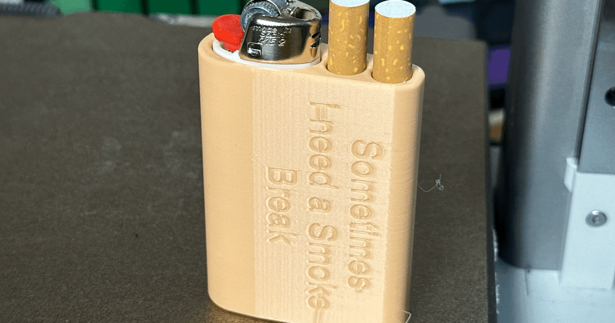 Container for BIC Maxi (J26) Lighter and 2 Cigarettes - Behälter für ...