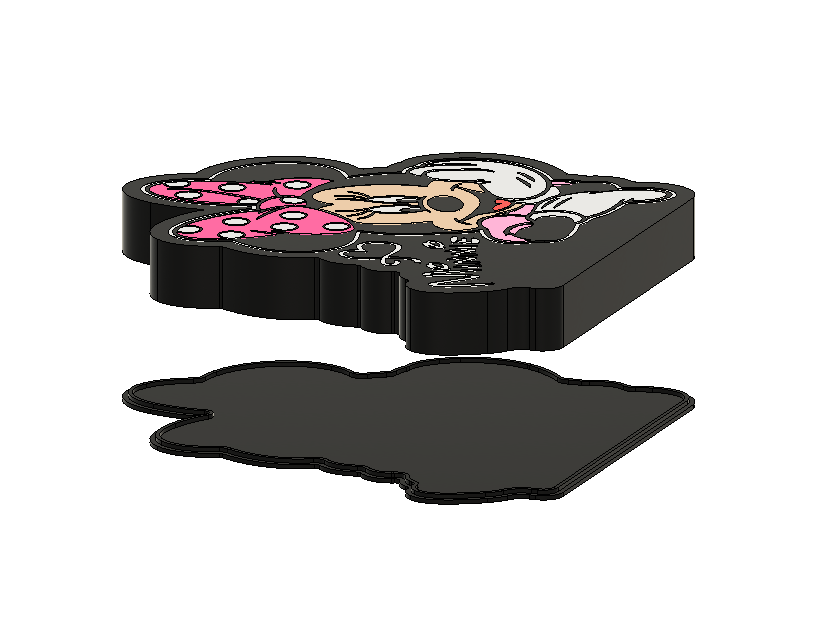 Minnie Mouse Lightbox LED Lamp by braga3dprint | Printables Store