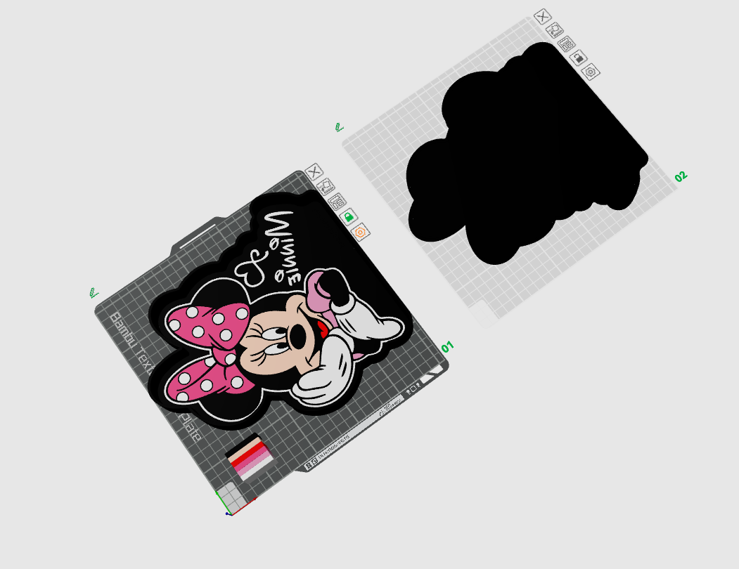 Minnie Mouse Lightbox LED Lamp by braga3dprint | Printables Store