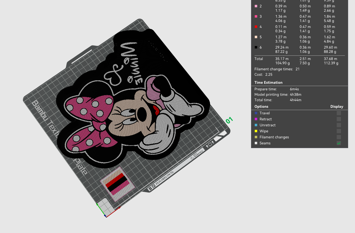 Minnie Mouse Lightbox LED Lamp by braga3dprint | Printables Store