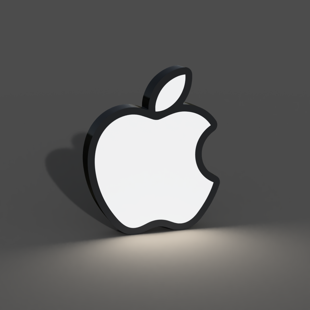 Apple Logo Lightbox LED Lamp by braga3dprint | Printables Store