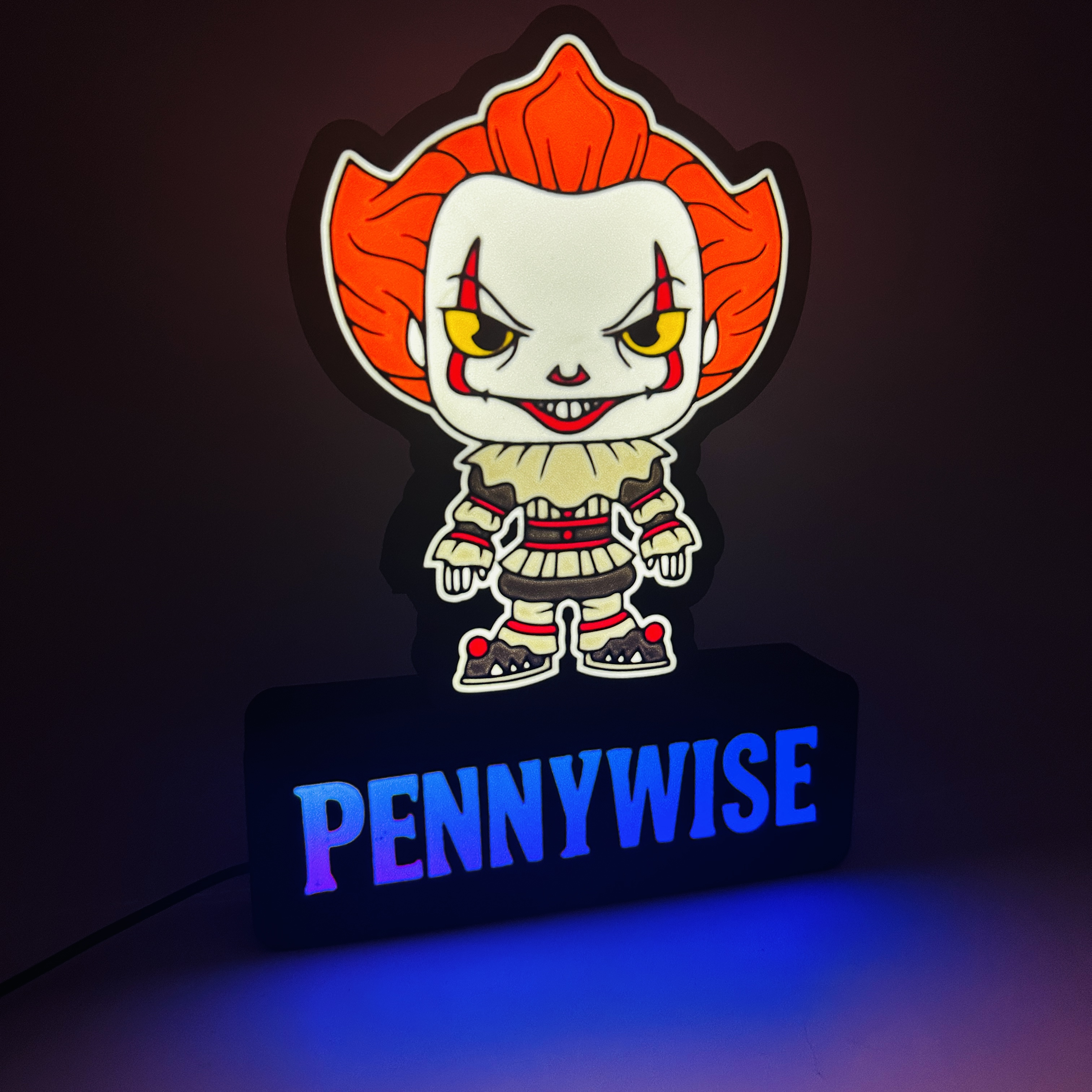 Pennywise Led Lamp by Smart3d By Gabriel Gomes | Printables Store