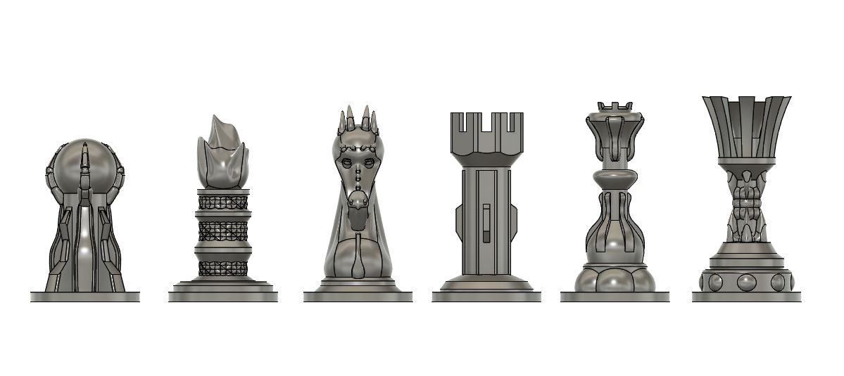 DFD Fantasy Chess Set by DFD 3D | Download free STL model | Printables.com