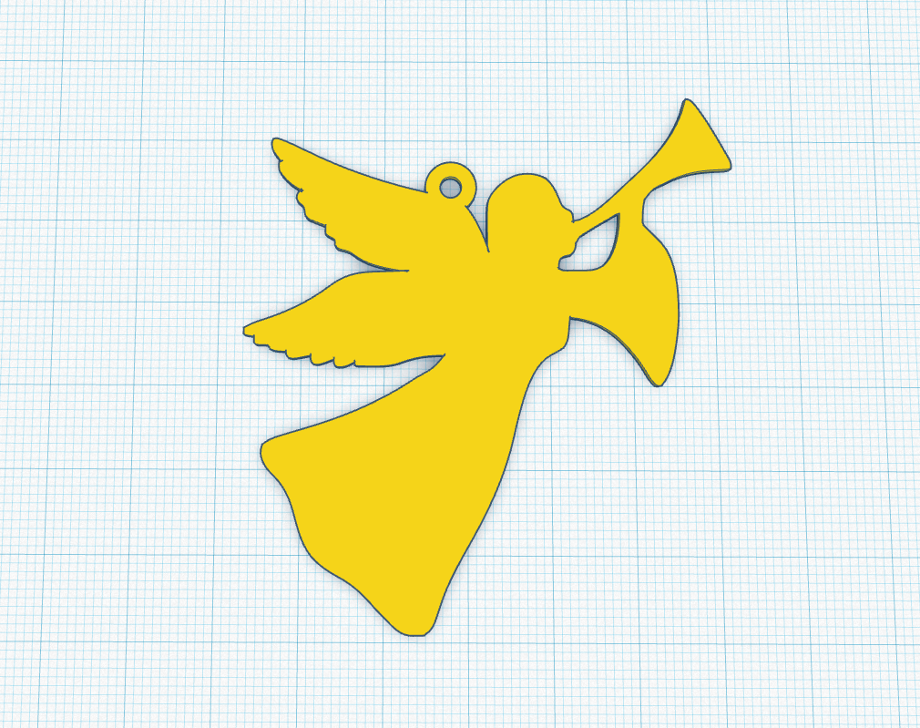 Christmas Angel with Trumpet ornament by Sot Kon | Download free STL ...