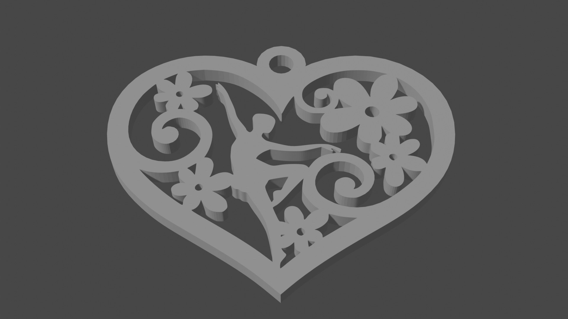 Dancer-Gymnast Keychain Heart by Kit-Kat | Download free STL model ...