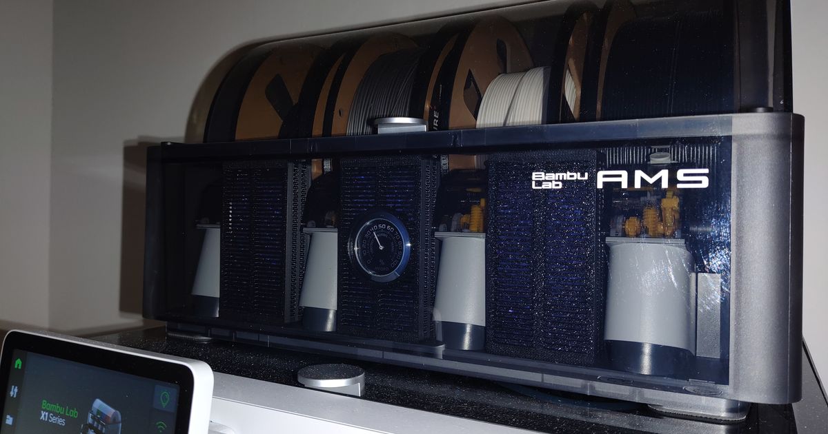 Dry Box for Bambu Lab AMS With Analog Hygrometer and Handle by ...