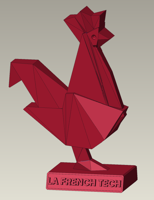 French Tech Logo Chicken (Coq) Model by AdrianMakesStuff | Download ...