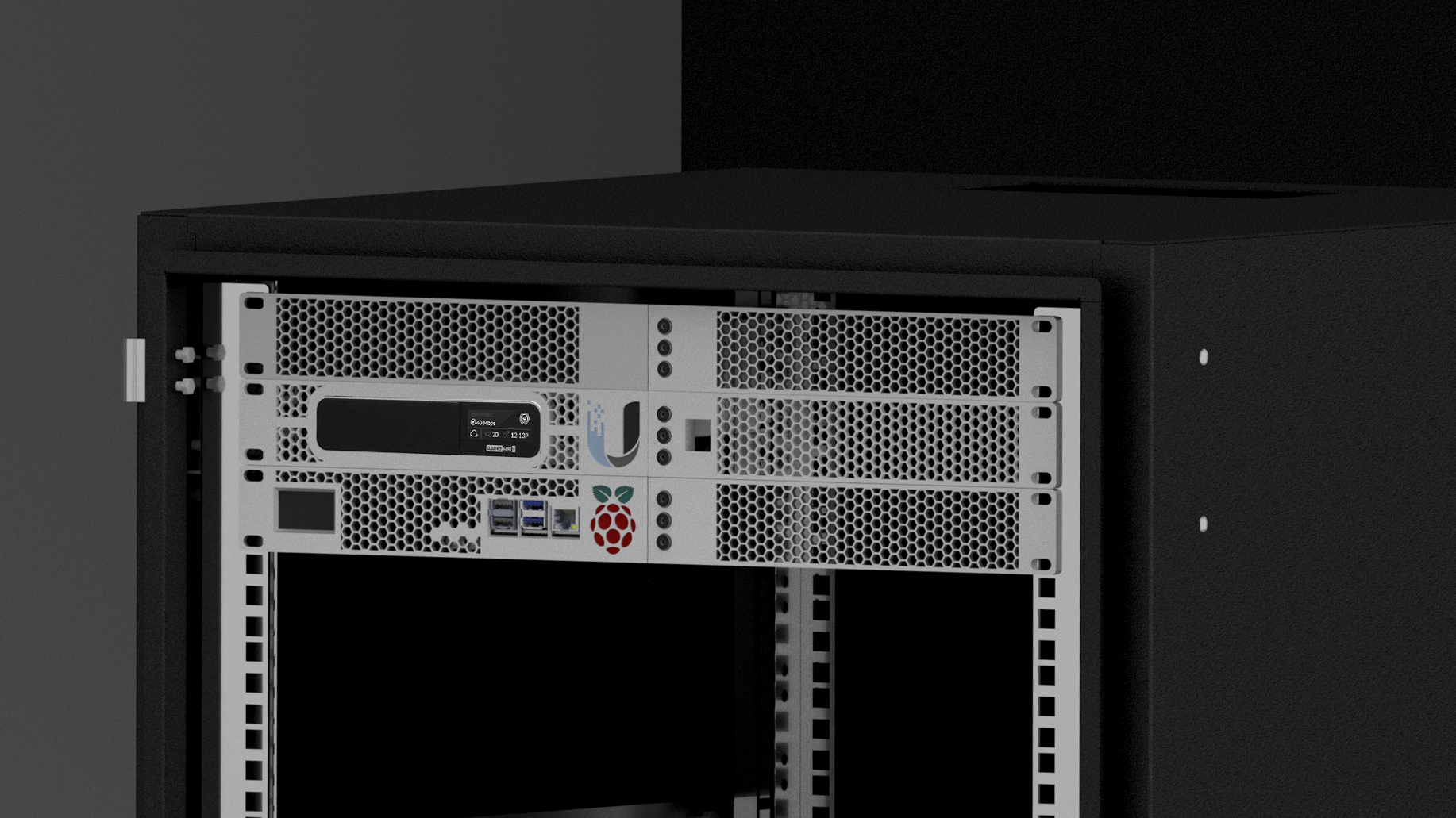 19" Rack Panel Hexagon Design by Freddy | Download free STL model ...