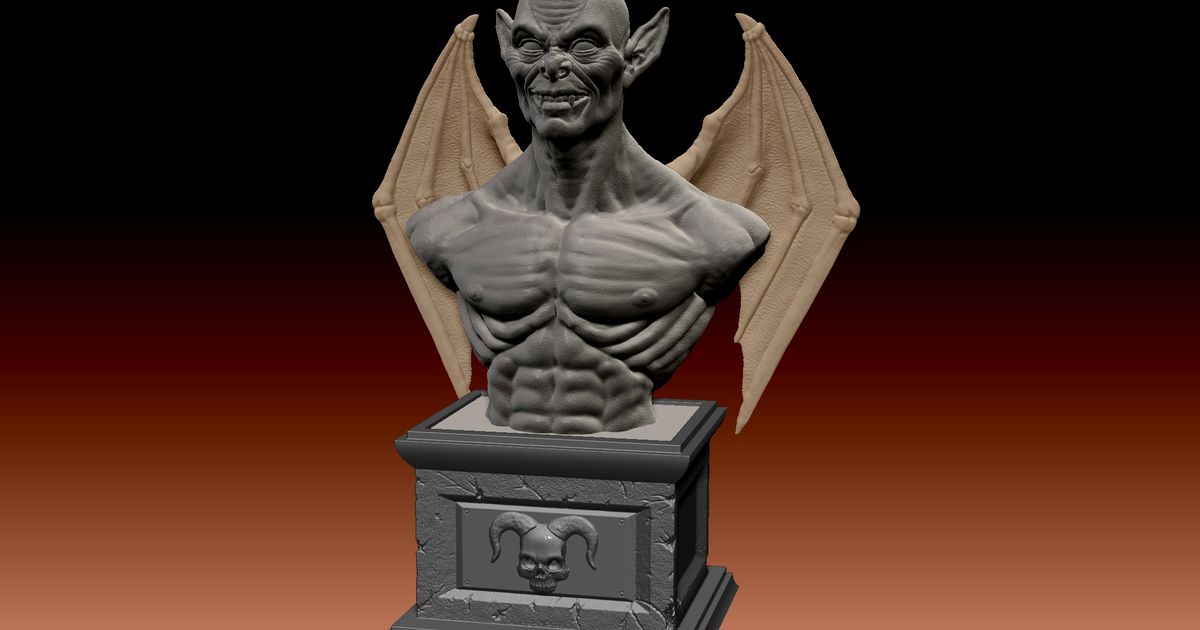 Demon Bust by JS-studio | Download free STL model | Printables.com